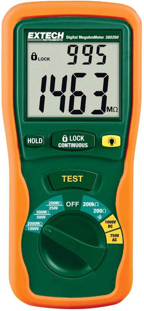 Extech 380260-NIST Autoranging Digital Megohmmeter with Certificate ...
