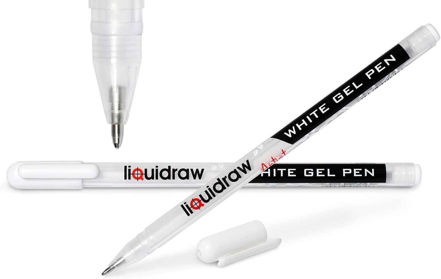 Liquidraw White Gel Pens For Art, Black Paper 0.8mm Fine Point Gel Pen ...