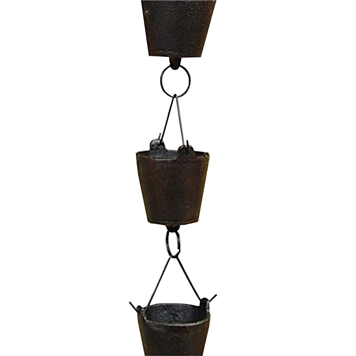 Amazon.com : NACH Heavy Duty Cast Iron Bucket Rain Chain, Decorative ...
