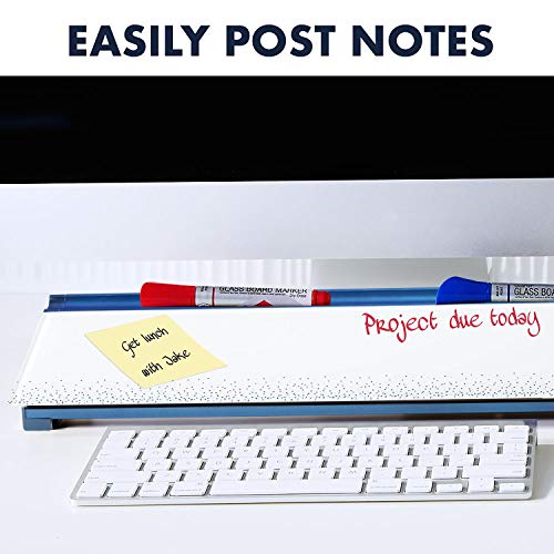 Quartet Glass Dry Erase White Board, Desktop Computer Pad for ...