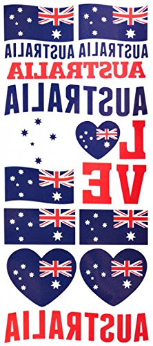 Amazon.com : Grashine Australia Flag fake temp tattoo stickers : Beauty ...