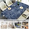 Amazon.com: Beabes Denim Patchwork Dinner Tablecloth Table Cover, Denim ...