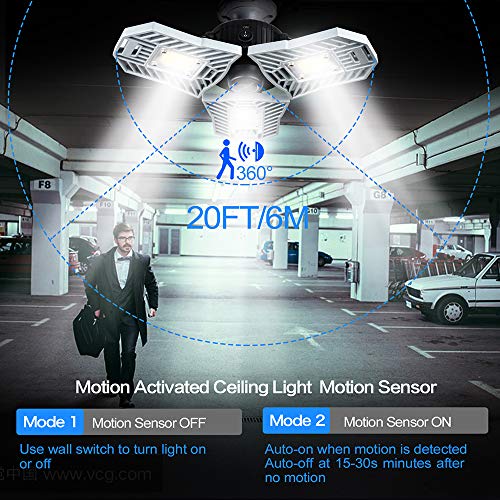 Deformable LED Garage Lights Motion Activated - Led Deformable Garage ...