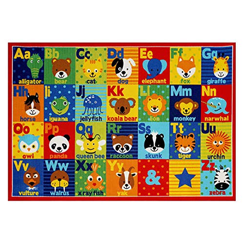 Smithsonian Rug ABC Alphabet Learning Carpets Bedding Play Mat ...