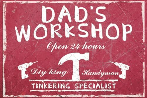 Amazon.com: Papa's Vintage Dad's Workshop Sign - Resilient Metal Garage ...