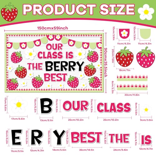 Snapklik.com : ZOIIWA Strawberry Bulletin Board Spring Bulletin Board ...