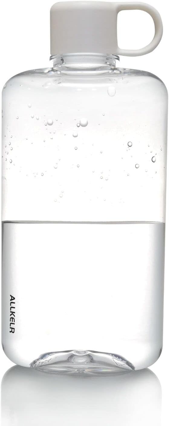 Amazon.com: MosBug Clear Reusable Slim Flat Water Bottle 420ML abs ...