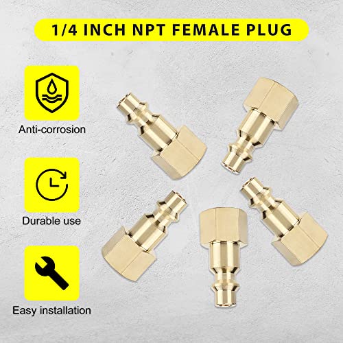 Snapklik.com : Air Plugs,1/4 Inch NPT Plug Female Industrial Air Hose ...