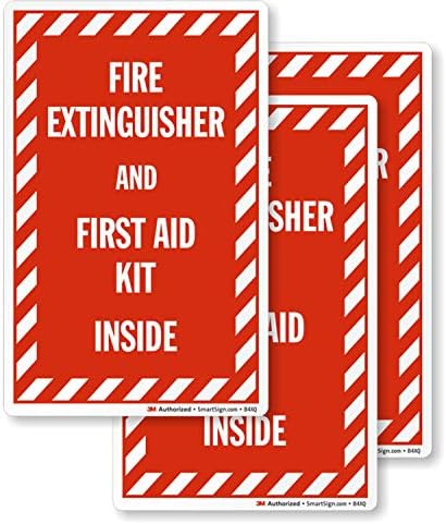 Amazon.com: (x1 of Each) 3M Reflective Fire Extinguisher/First Aid Kit ...