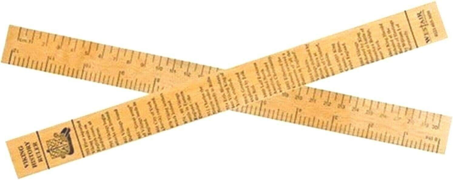 Mbius + Ruppert Wooden Ruler 300 mm Long Natural Finish : Amazon.co.uk ...