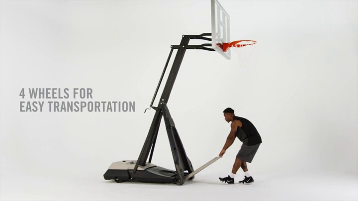 Watch Spalding The Beast 60" Glass Portable Basketball Hoop on Amazon Live