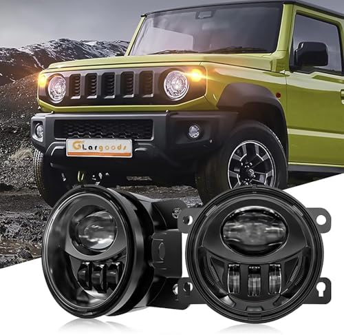 Amazon | Largoods ジムニー フォグランプ JB23W/64/43W/74 ホワイト 6000K 高輝度 純正交換 2500LM LEDフォグライトユニット 取付簡単 防水 ...