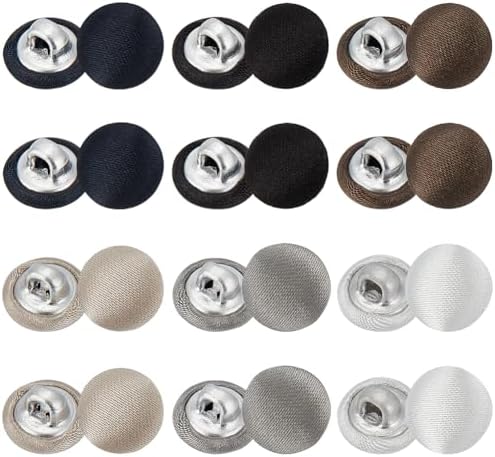 Amazon.com: BENECREAT 96 Pcs 6 Colors Satin Covered Metal Shank Buttons ...