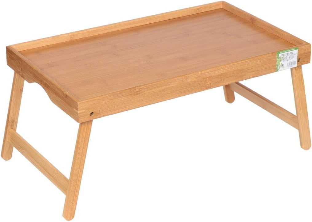 Amazon.com - Daniks Bamboo Bed Tray Table | Folding Legs with Handles ...