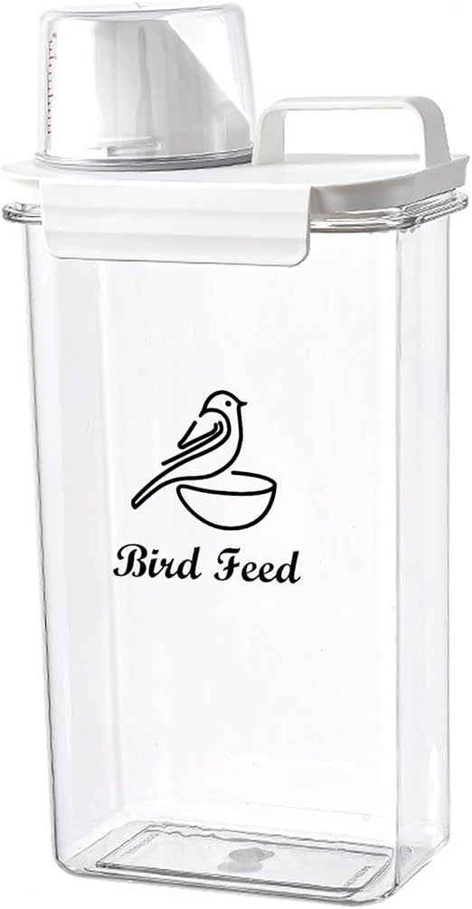 Amazon.com: Brabtod Bird Seed Storage Container Airtight | 3 Qt/2.5 L ...