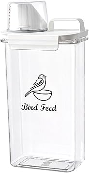 Amazon.com: Brabtod Bird Seed Storage Container Airtight | 3 Qt/2.5 L ...