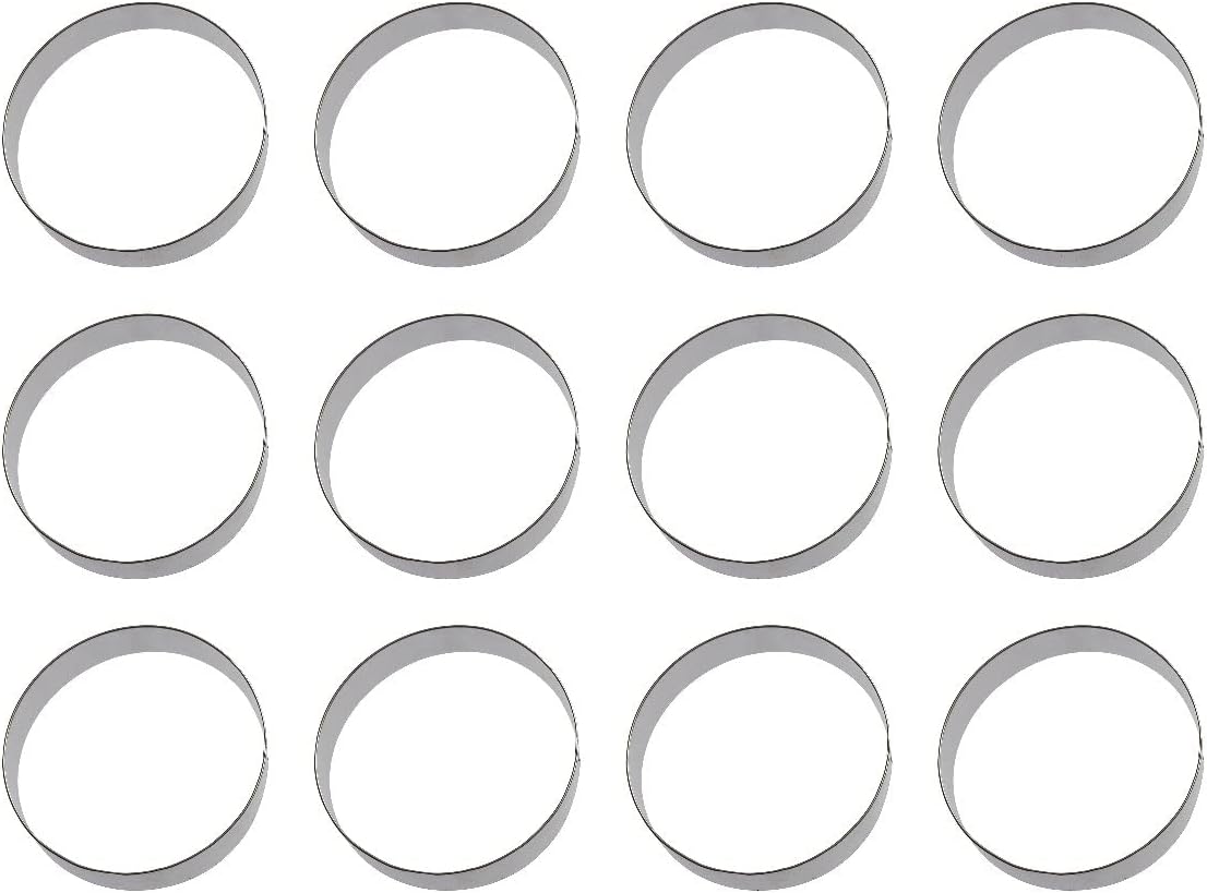 Amazon.com: 1 Dozen/12 Count Biscuit Circle 4 Inch Cookie Cutters from ...