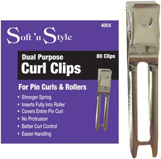Amazon.com: Soft N Style Dual Purpose Curl Clips,One Size : Beauty ...