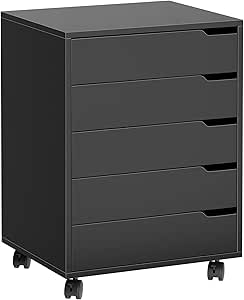 DlandHome Lateral Filing Cabinet,5-Drawers File Cabinet,Mobile Office ...