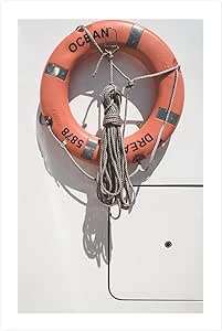 Amazon.com: Lifebuoy Poster, LifeSaver Wall Art, Water Rescue Wall ...