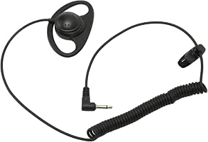 Amazon.com: GOWENIC D Shape Single Side Earphone 3.5mm D Shape Earpiece ...