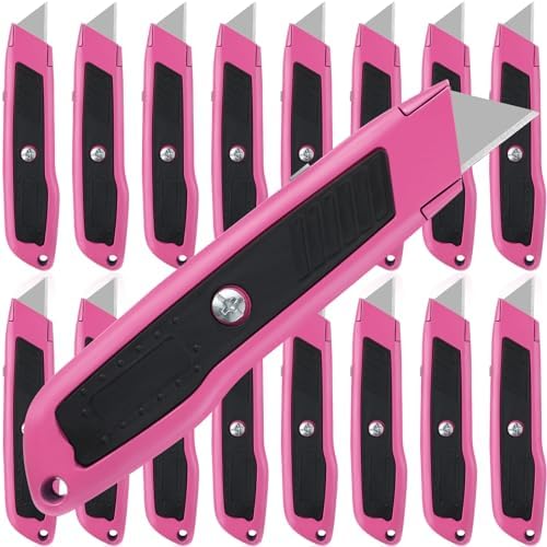 Chuangdi 16 Pack Box Cutter Utility Knife, Heavy Duty Aluminum Shell ...