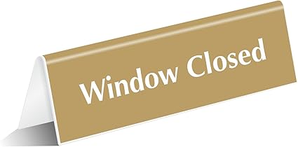 Amazon.com: SmartSign Window Closed Desk Sign, 2" x 6" Acrylic Table ...
