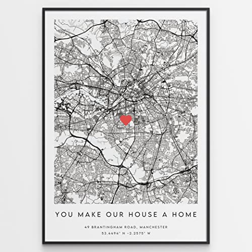 You Make Our House A Home Map Print - Mother's Day Gift - Personalised ...