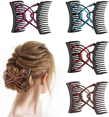 Amazon.com : MAORULU 4 Pieces Magic Hair Combs for Women Accessories ...
