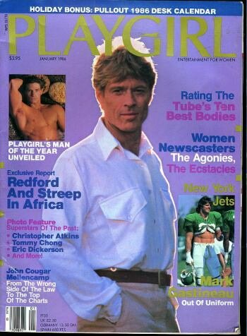 Playgirl Magazine, issue dated January 1986: Robert Redford cover ...