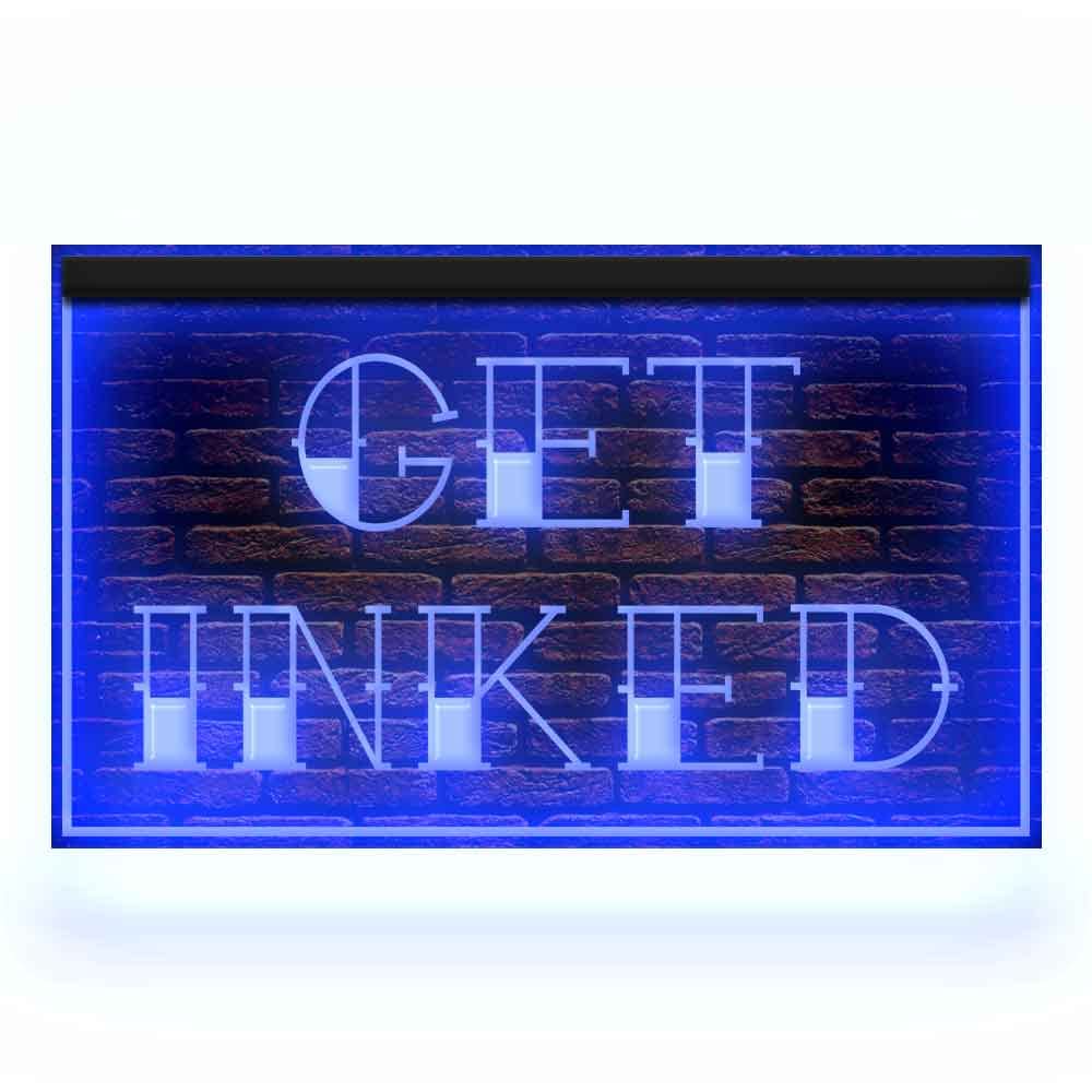 Amazon.com : 100020 Get Inked Tattoo Piercing Shop Display LED Light ...