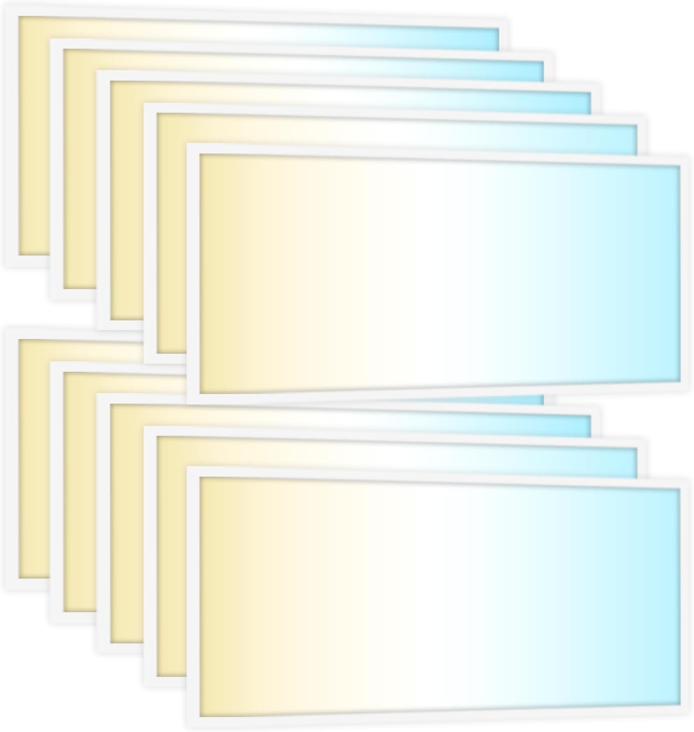 Sunco Lighting 10 Pack 2x4 LED Flat Panel Light Fixture Selectable ...