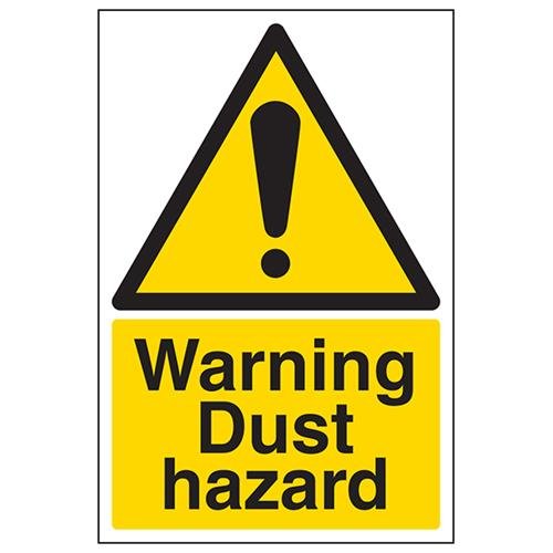 VSafety Warning Dust Hazard Warning Sign – Portrait – 200mm x 300mm ...