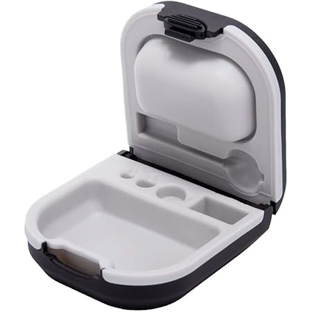 Amazon.com: Hearing Aid Case Hard Storage Box with Battery Compartment ...