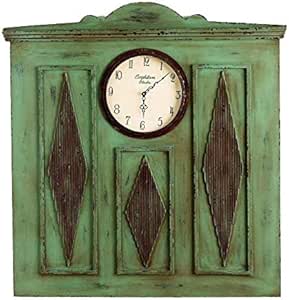 Amazon.com: MY SWANKY HOME Cottage Chic Blue Green 42'' Wall Clock ...