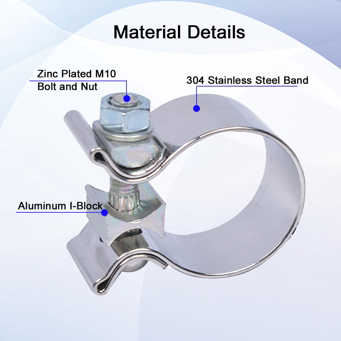 Snapklik.com : Elifecenter Universal ID 2 Inch Exhaust Clamp