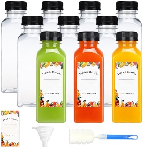 Amazon.com: 12 oz Juice Bottles with Caps for Juicing (12 pack ...