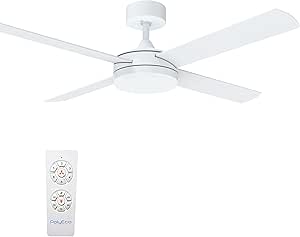 POLYECO 4 Blades Ceiling Fans with Lights, 52 Inch Ceiling Fan with ...