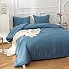 Amazon.com: Wellboo Light Dusty Blue Comforter Set - Queen Size Bedding ...