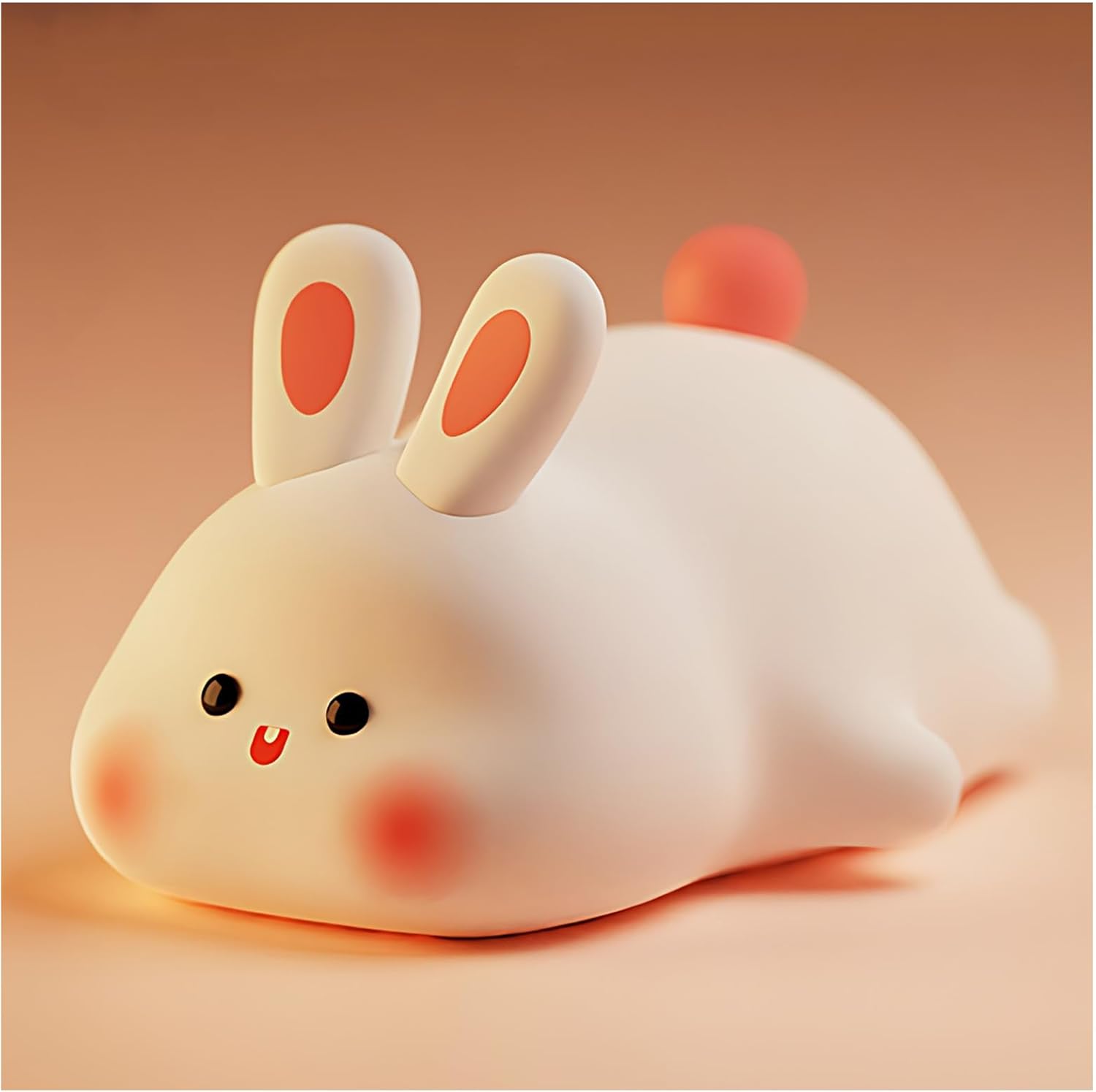 FOVNOT Bunny Squishy Lamp, USB Rechargeable Silicone Squishy Night ...
