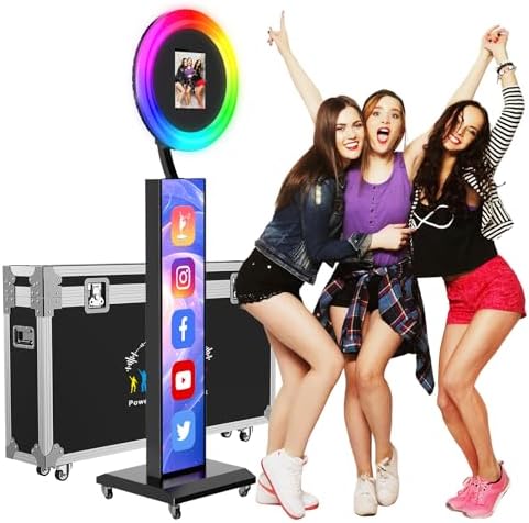 Amazon.com : JIYANG Portable Photo Booth Stand Shell with Light Ring ...