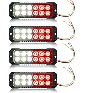 Amazon.com: yuksood Red&Blue Led Strobe Lights for Trucks, 4-LED Sync ...