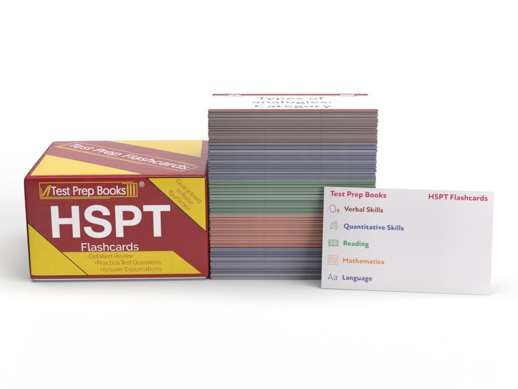 HSPT Study Cards 2025-2026: HSPT Prep and Practice Test Questions for ...