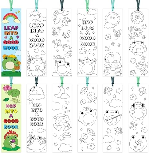 Amazon.com: 75Pcs Halloween Color Your Own Bookmarks for Kids Christian ...