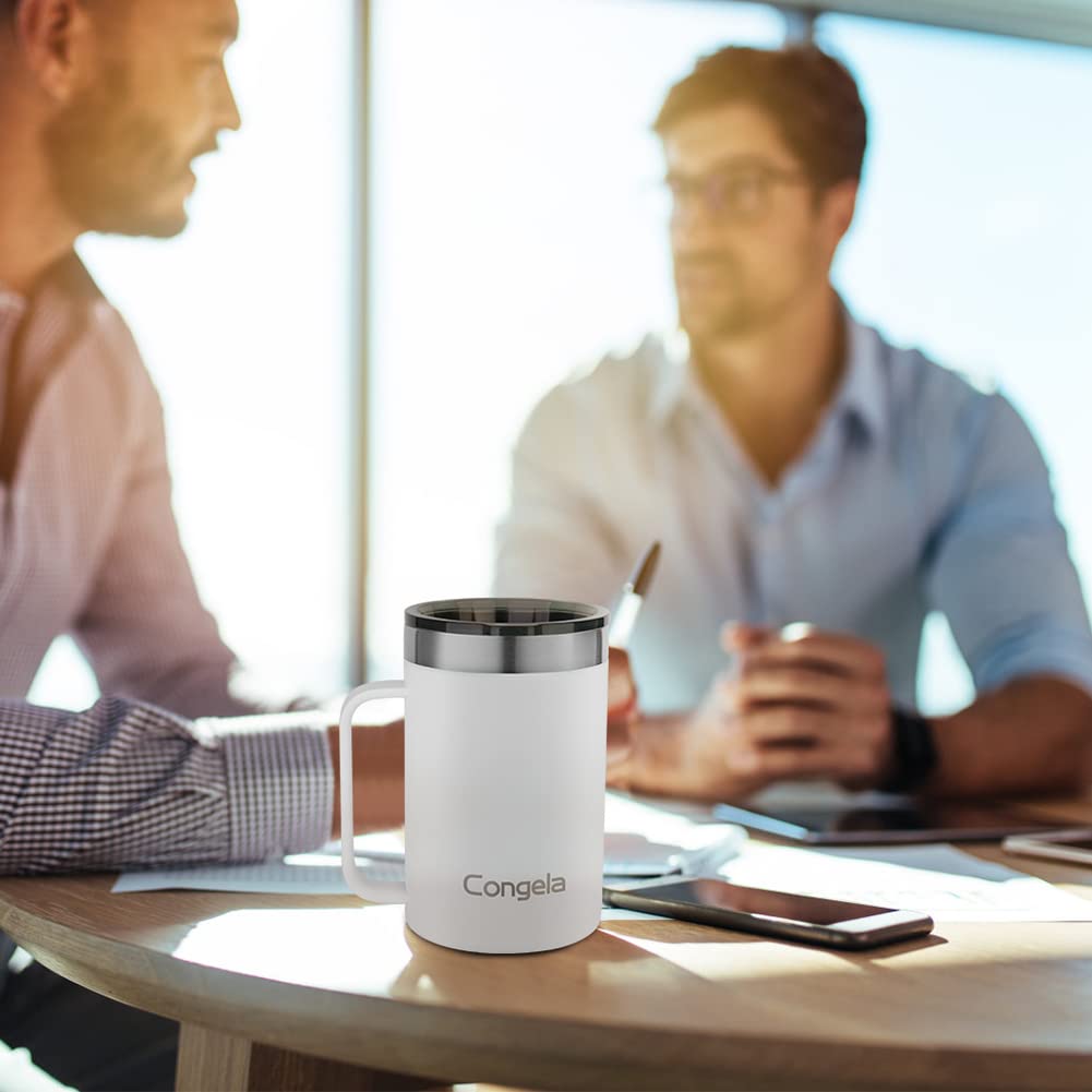 Congela 18oz Stainless steel insulated coffee mug with handle ...