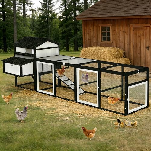 Amazon.com: Ketive 116" Large Chicken Coop with Run, Wooden Hen House ...