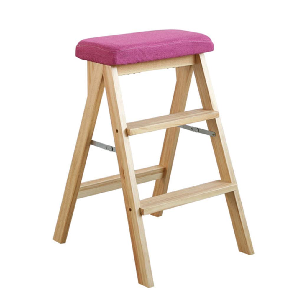 Buy Steps Stairway Ladders Solid Wood Step Ladder Stool Multifunction ...