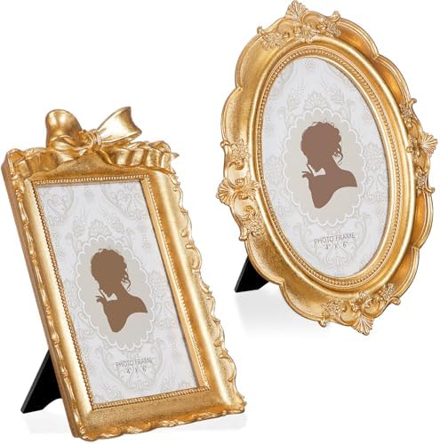 Amazon.com - Vicenpal 3 Pcs Tiny Small Picture Frames Vintage Oval ...