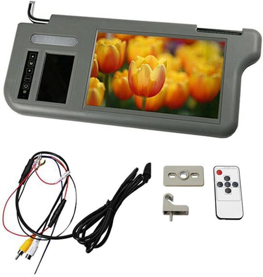 Amazon.com: Fangyid 7Inch Gray Car Left Sun Visor Rear View Mirror ...