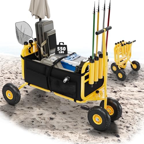 Amazon.com: Sea Striker Deluxe Surf, Pier and Beach Cart – Outdoor ...